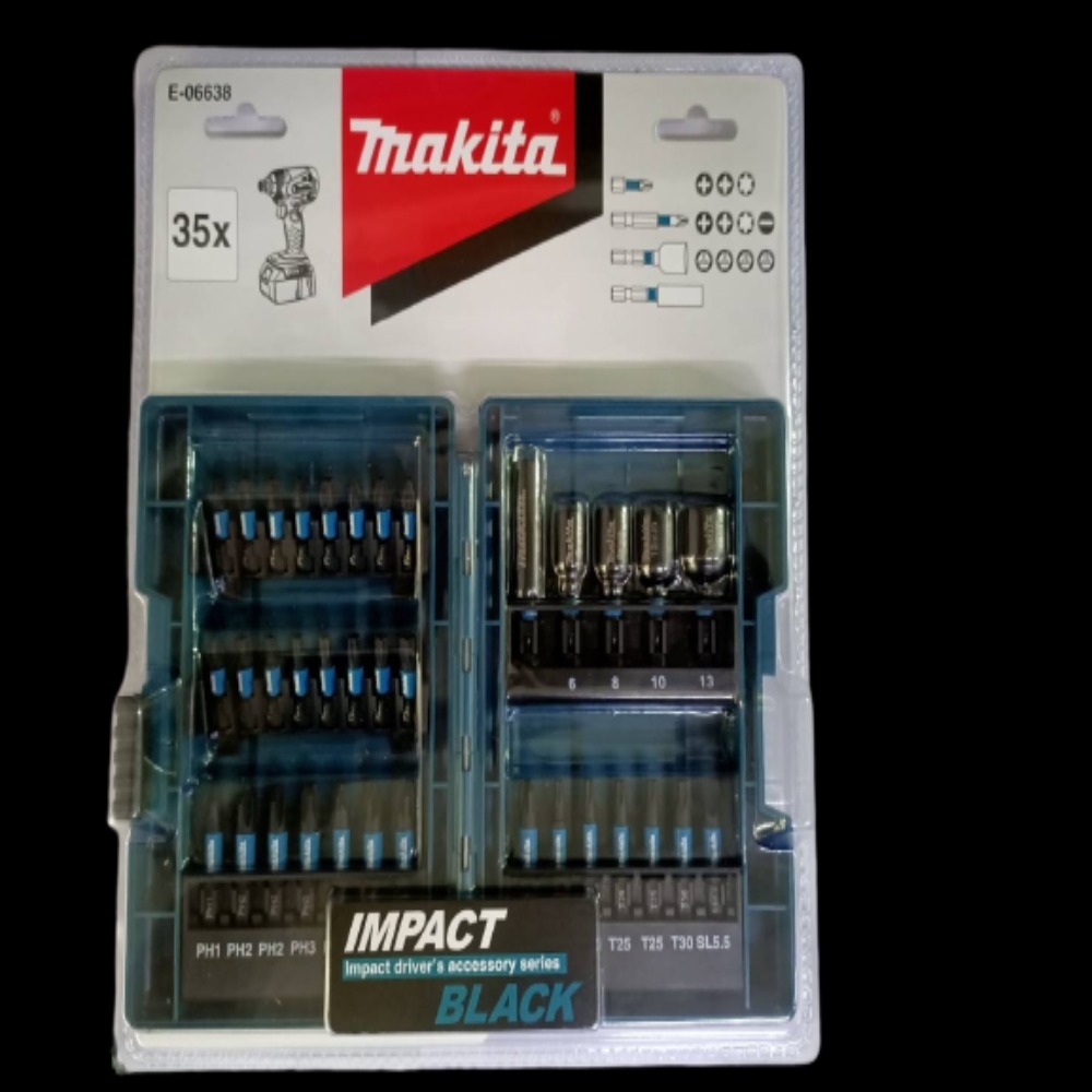 MAKITA牧田 起子頭35件組 IMPACT BLACK 盒裝 E-06638 - PChome 24h購物