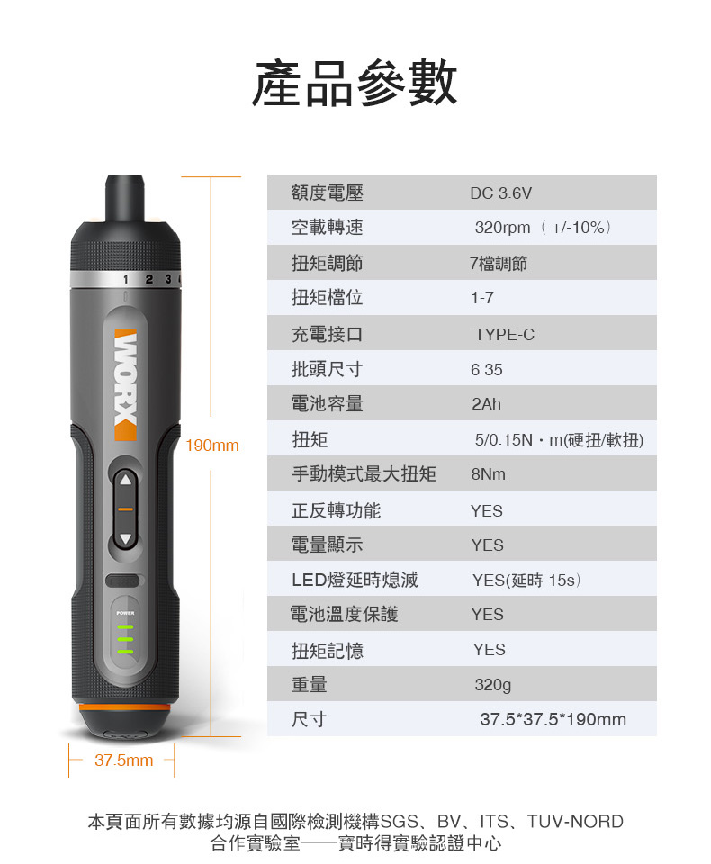 WORX 威克士 4V第二代電動起子機 WX242 - PChome 24h購物
