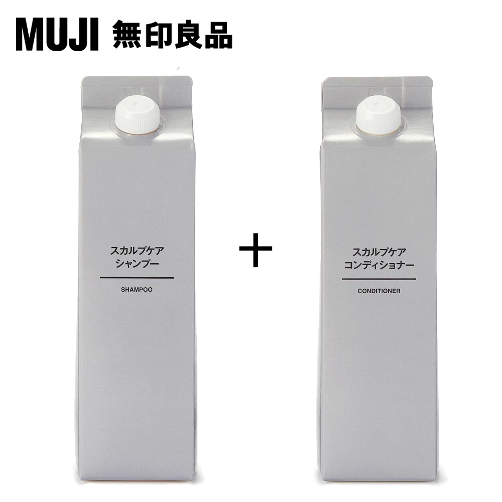 【MUJI 無印良品】頭皮護理洗髮精600ml+頭皮護理潤絲精600g - PChome 24h購物