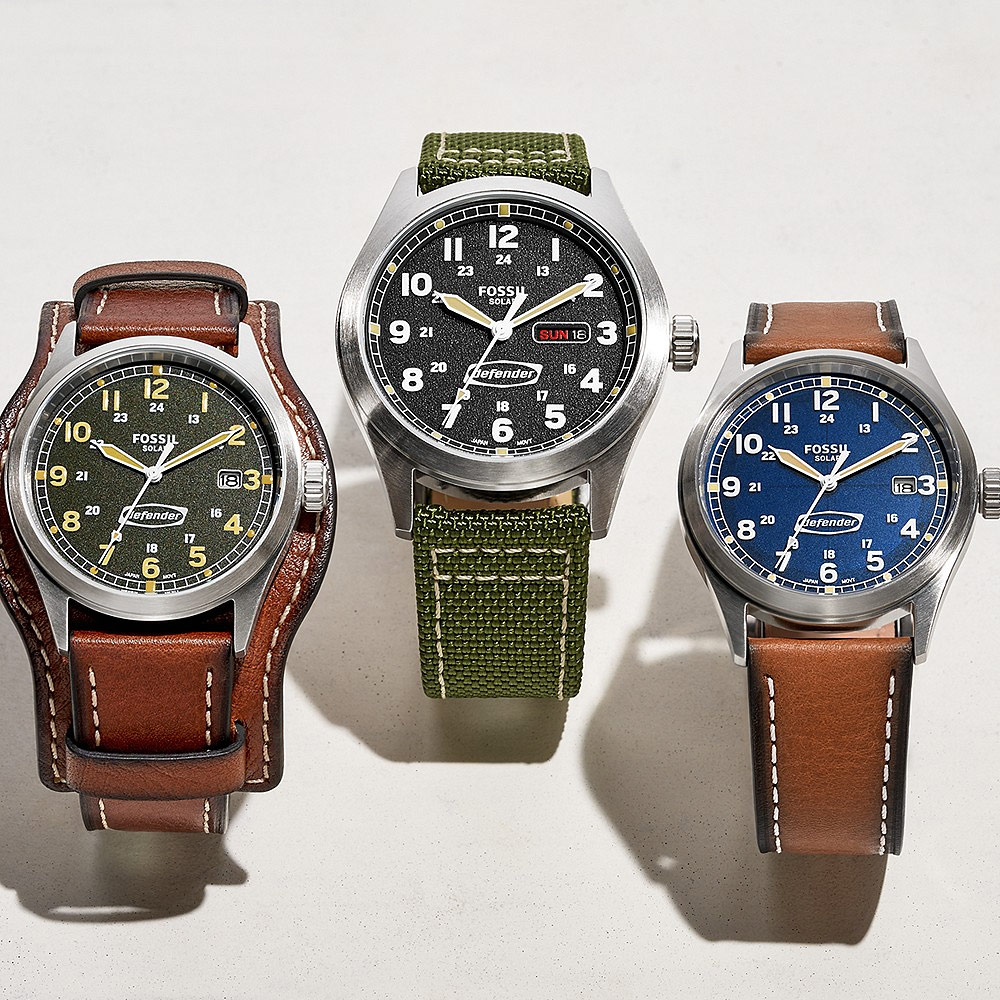 FOSSIL Defender 紳士大三針太陽能手錶-40mm FS5974 - PChome 24h購物