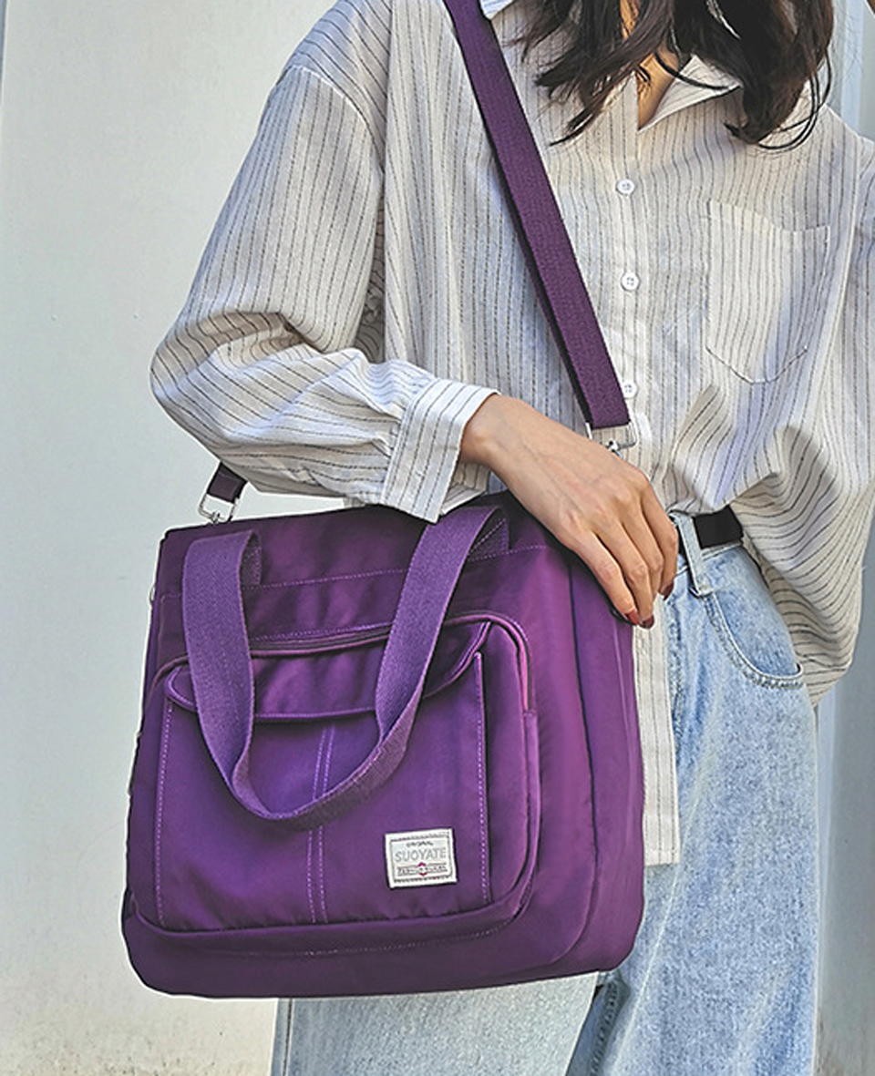 【I.Dear】男女復古風大容量帆布尼龍側背單肩包斜背包(5色) - PChome 24h購物