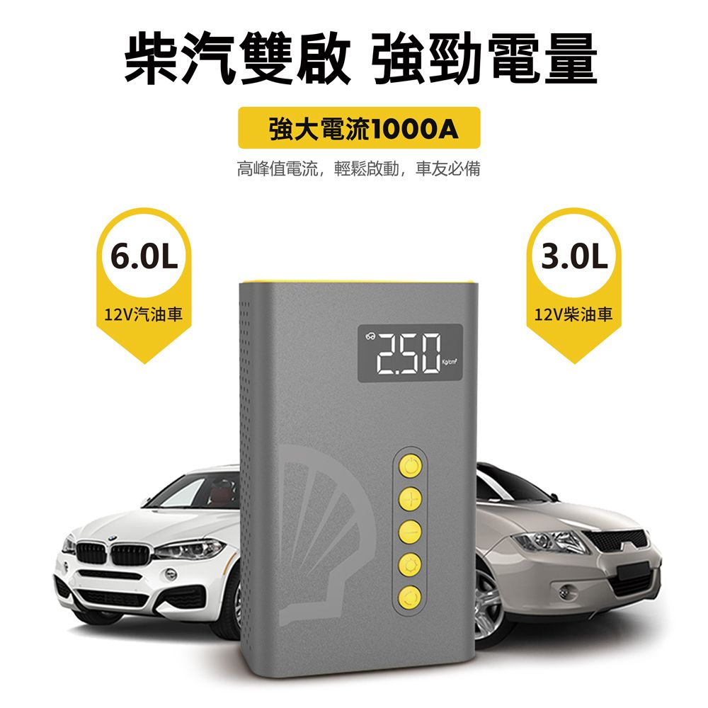 Shell 殼牌4合1汽車急救電源打氣機 SL-AC001JP - PChome 24h購物